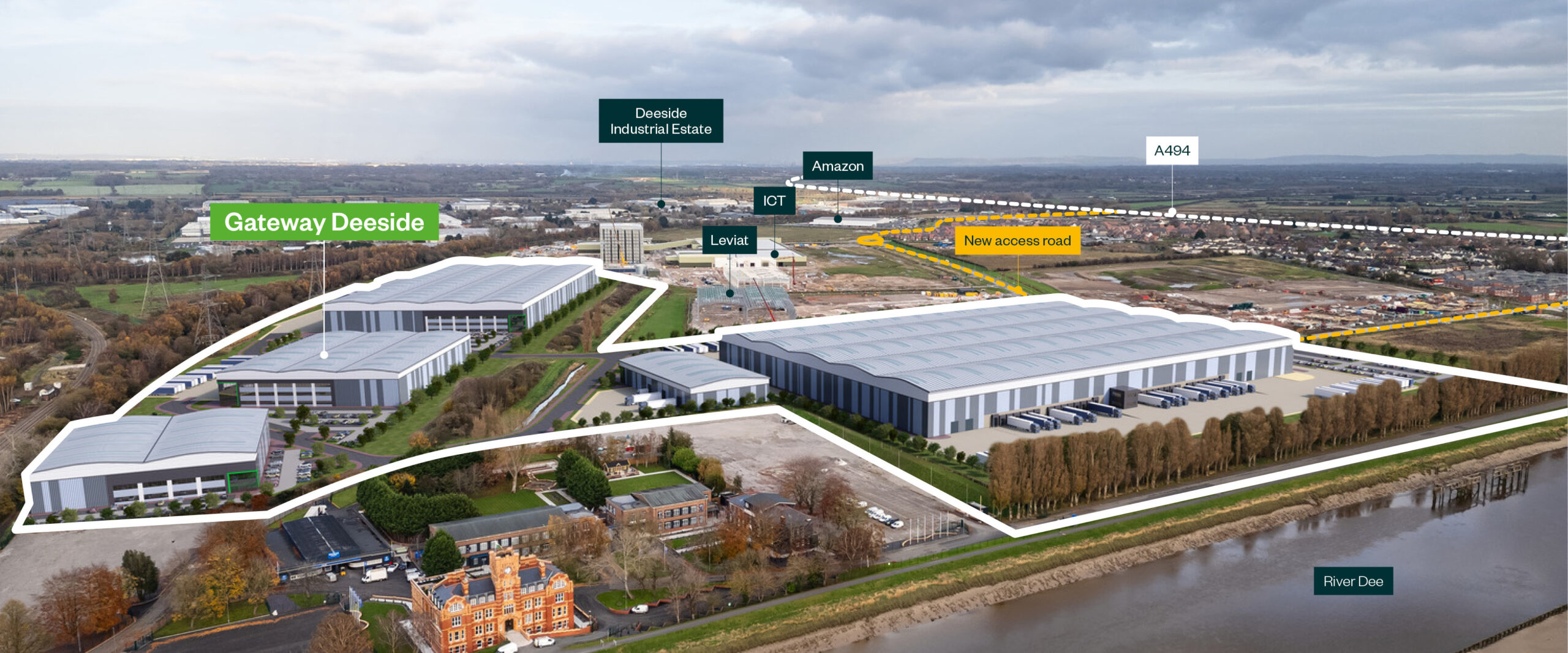 Gateway, M53, M56, A494, North Wales, Deeside, Flintshire To Let / For Sale